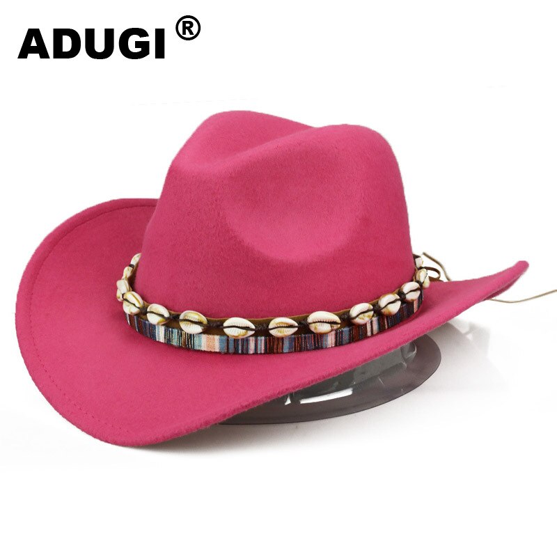 ADUGI Handmade Shell Belt Top Hat Western Cowboy H... – Grandado