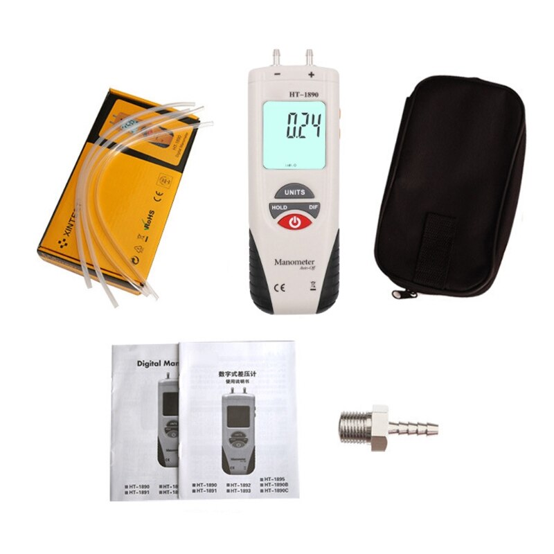 HT-1890 Digital Manometer, Dual Port Air Pressure ... – Grandado