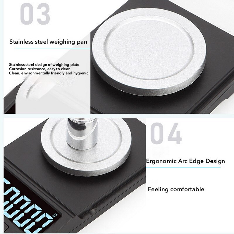 Usb laddning digital skala 10/20/50/100g 0.001g hö... – Vicedeal