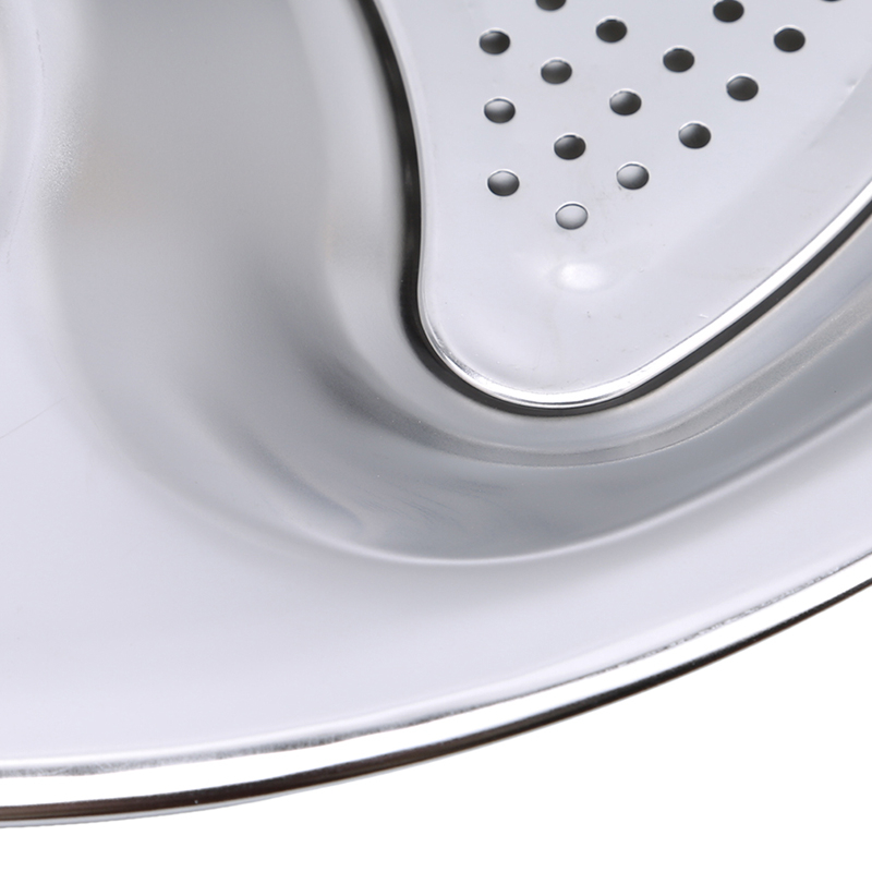 Rustfrit stål runde dumplings fad sushi serveringsbakke aflang plade ...