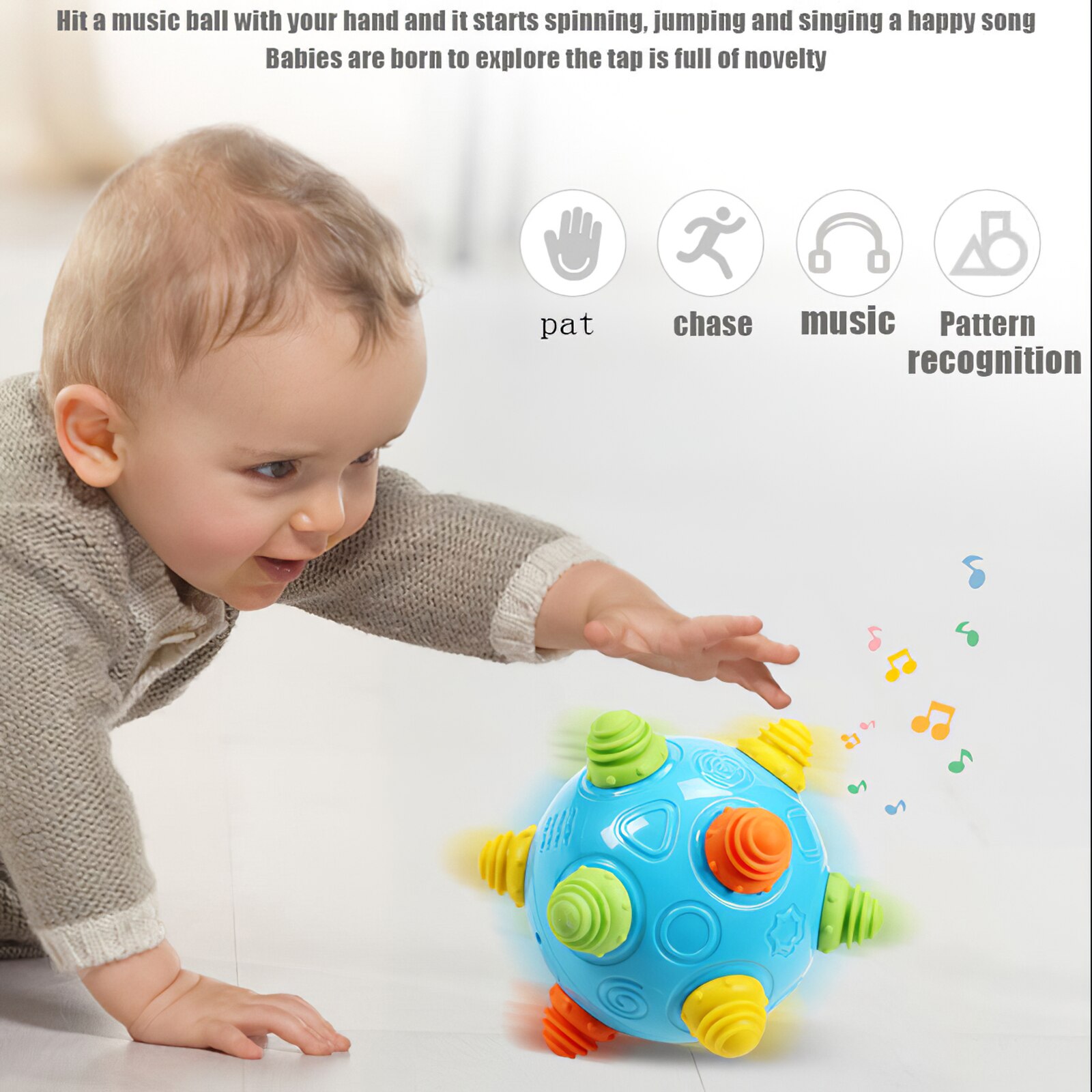 Bouncing Crawl Ball Toy 2 Modes Music Shake Dancin... – Vicedeal