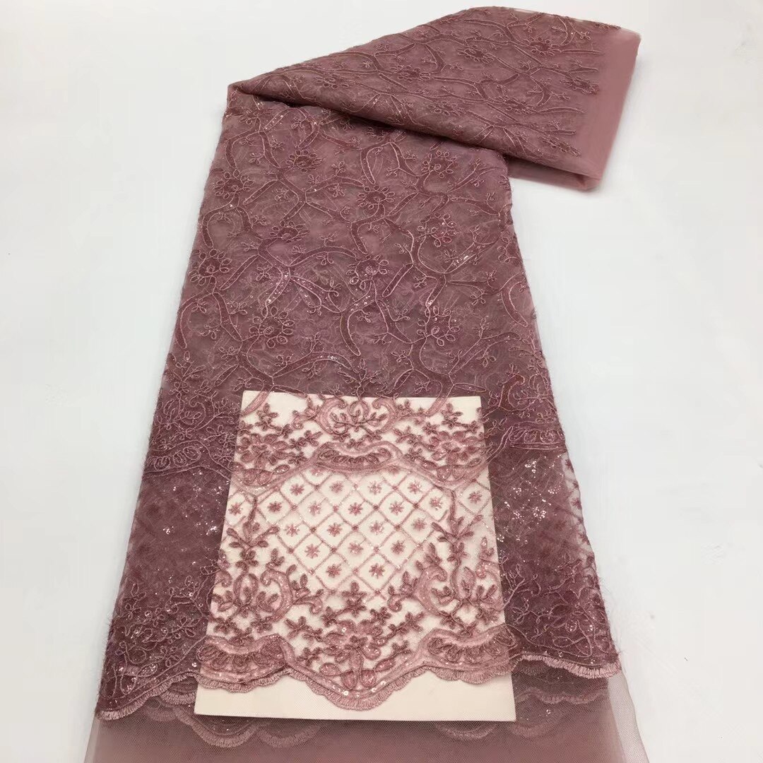 (5Yards/Pc) Furry Threads Geborduurd Franse Netto ... – Grandado