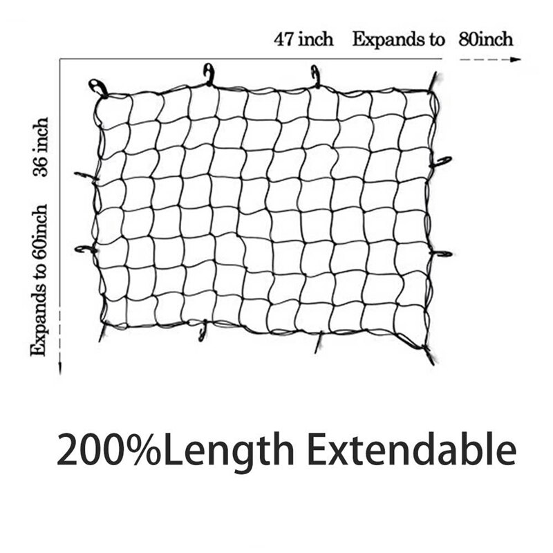47 Inch X 36 Inch Cargo Net Bungee Nets Stretches ... – Grandado
