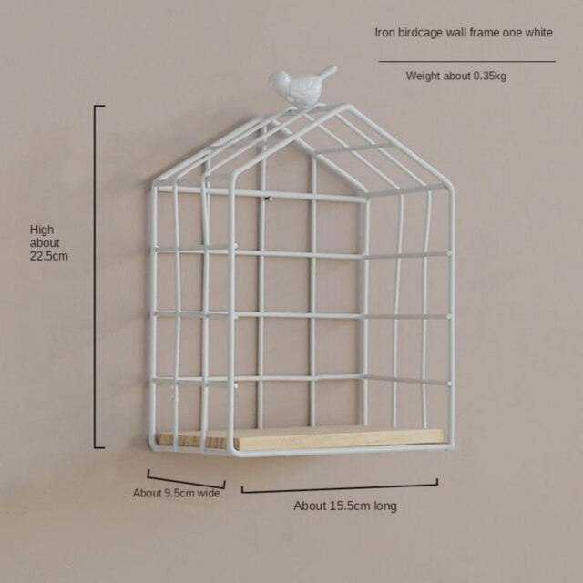 Nordic simple bird iron art grid shelf home living... – Grandado
