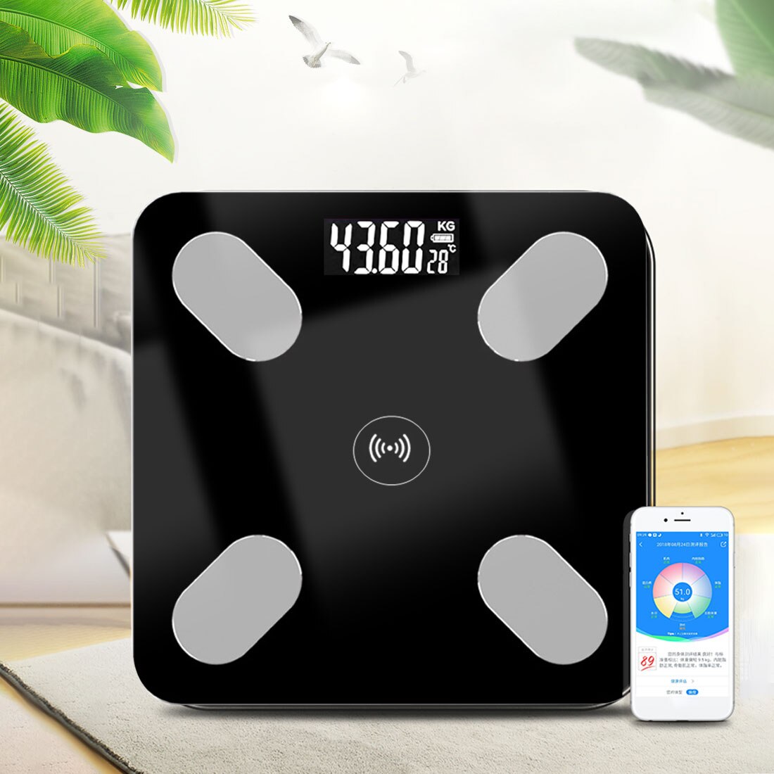 Bluetooth Body Fat Scale BMI Weight Scale Smart El... – Grandado