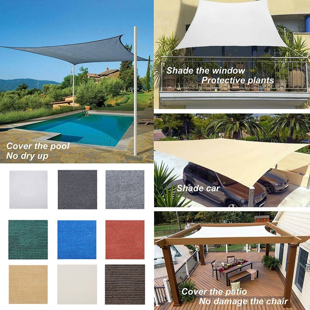 Zon Shade Sail Canopy Rechthoek Zand Uv Blok Zonne... – Grandado