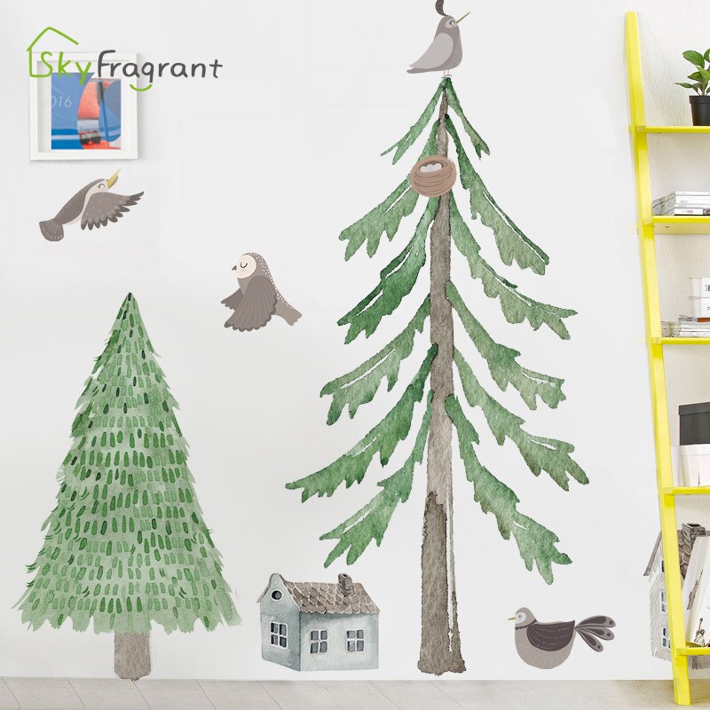 Large Fresh Christmas Tree Wall Stickers Self-adhe... – Grandado