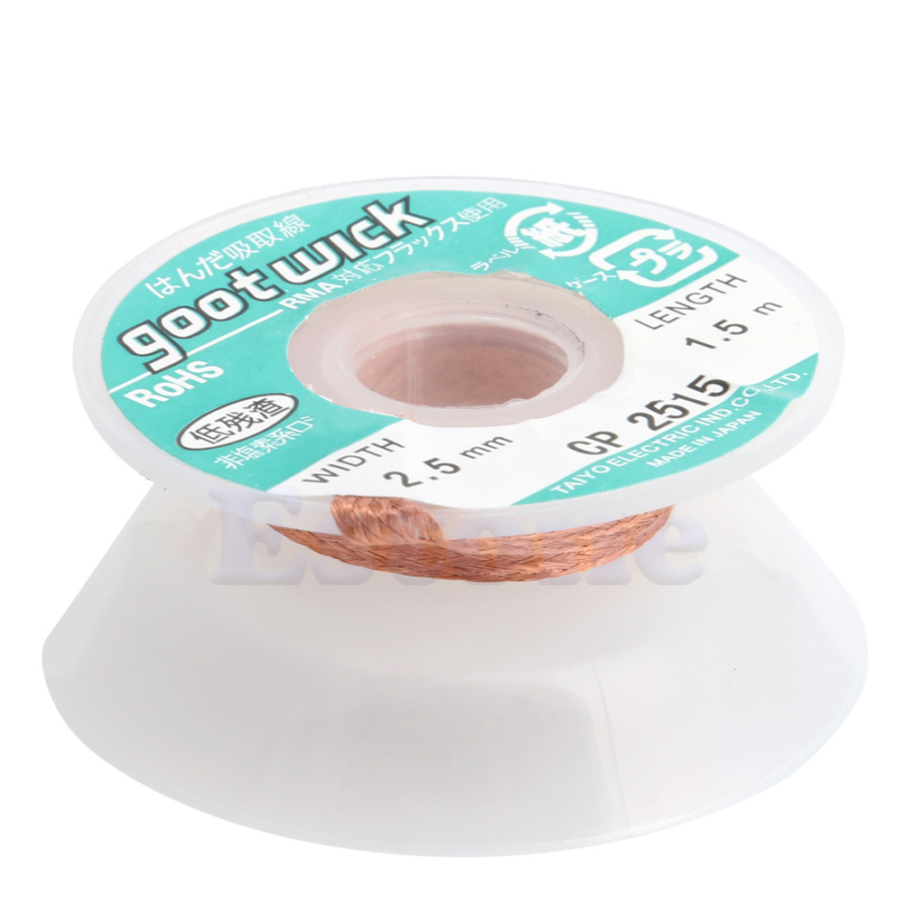 5 ft 1.5mm-3.5mm Desoldering esoldering Braid Solder Remover Wick Cable ...
