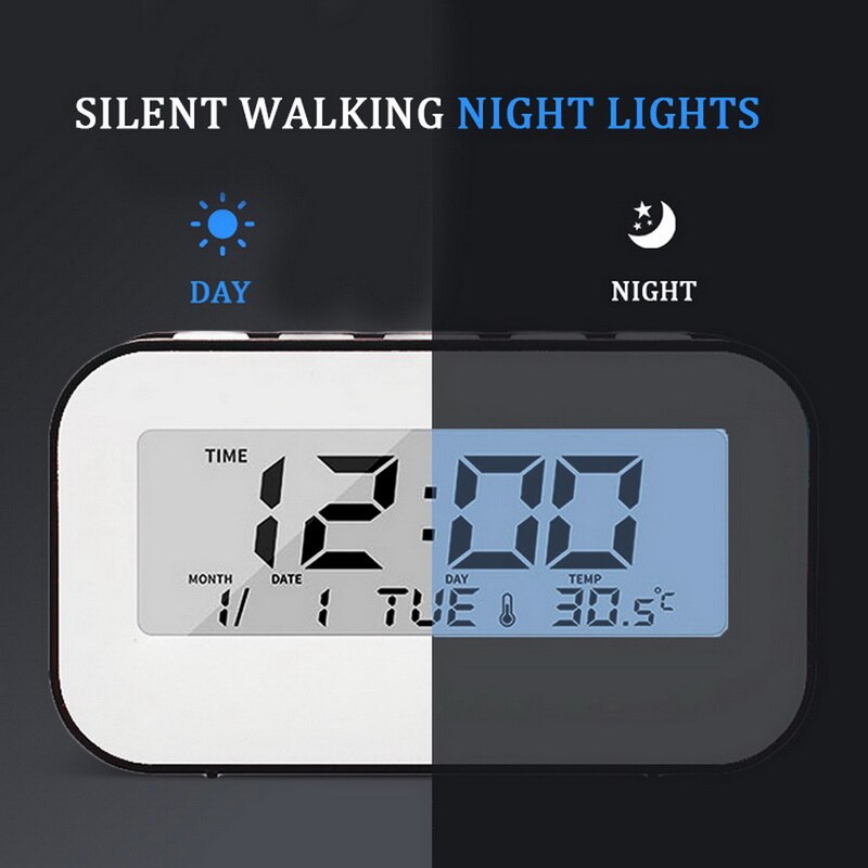 1pc Mute Digital Alarm Clock With Snooze Fuction W... – Grandado