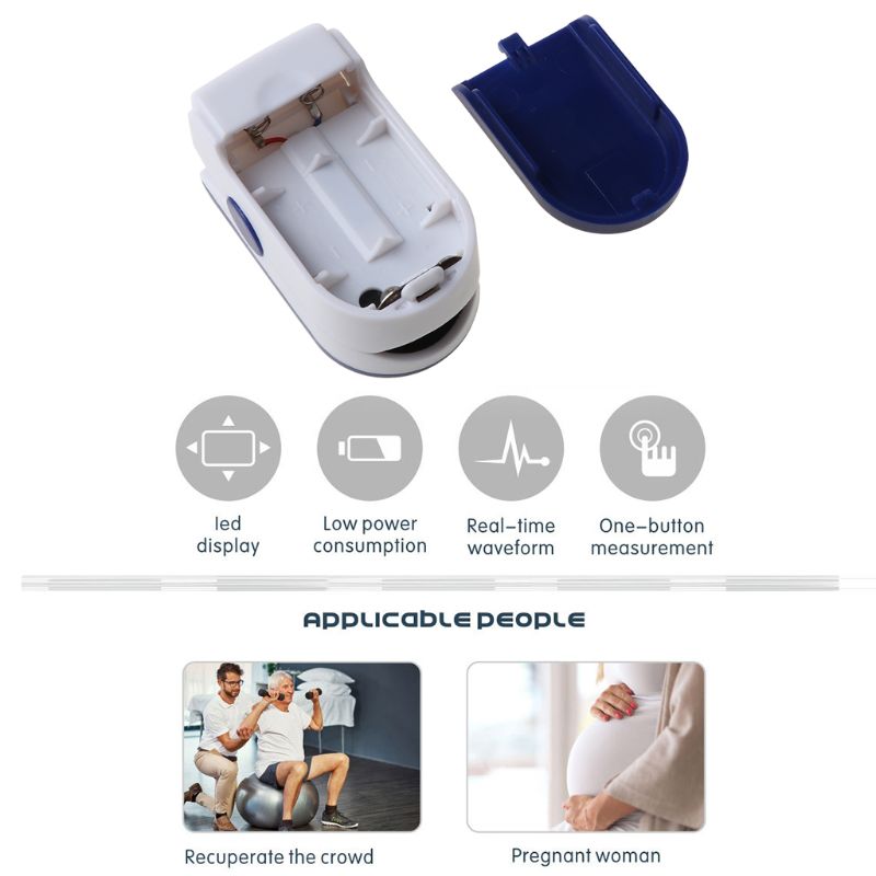 Pulse Oximeter Fingertip Blood Oxygen Saturation M... – Grandado