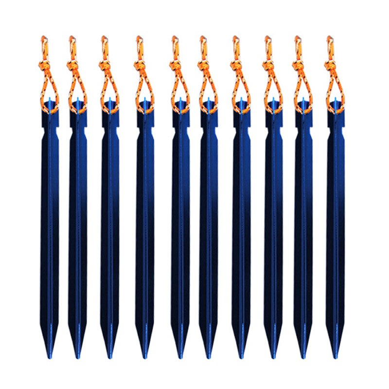10 Pcs Tent Peg Nail Aluminium Alloy Stake with Ro... – Grandado
