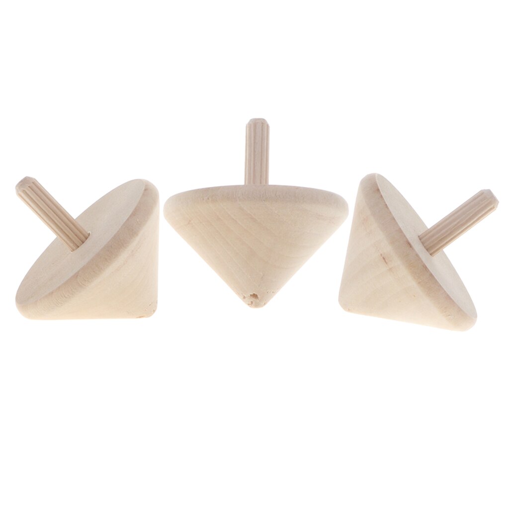 Set of 3 Classic Wooden Spinning Tops Peg-Top Adul... – Grandado