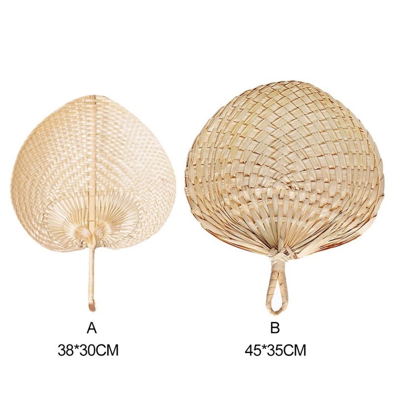 Natural Hand Weaving Palm Leaf Fan Chinese Style H... – Grandado
