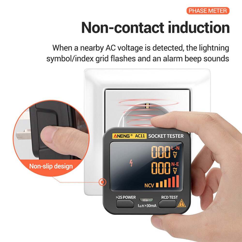 AC11 Digital Smart Socket Tester Voltage Test Sock... – Grandado