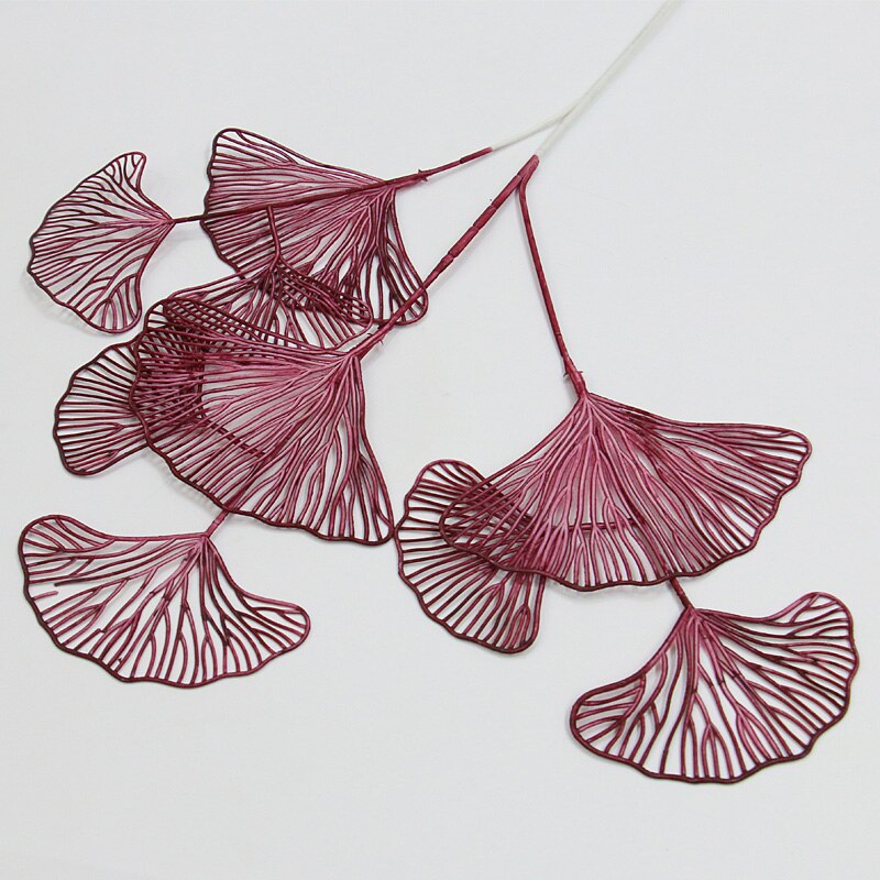 Simulering 3 grenar fläktblad plast ginkgo blad hä... – Vicedeal