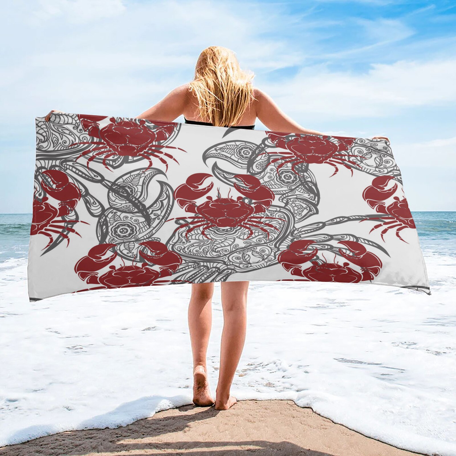 Dier Rode Krab Badhanddoek Badkamer Accessoires Mi... – Grandado