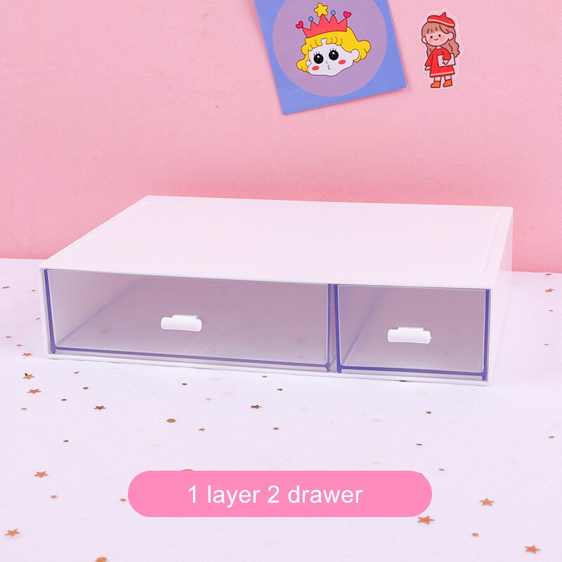 Yisuremia Kawaii ABS Drawer Desk Organizer Desktop... – Grandado