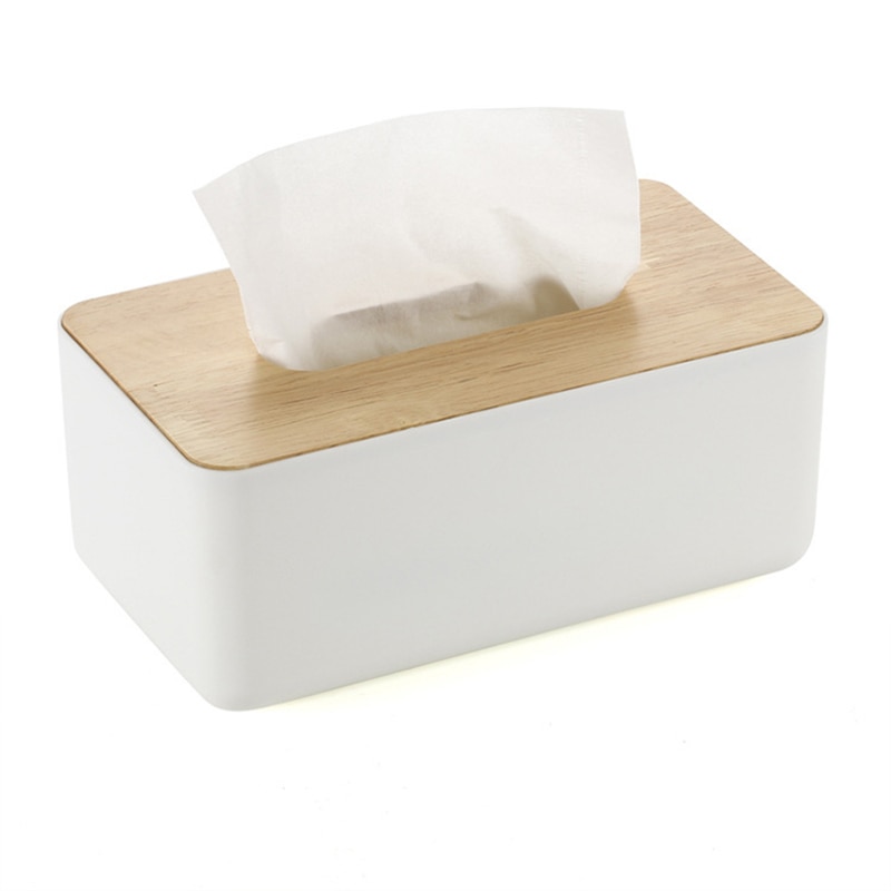 Houten Tissue Doos Desktop Servet Opbergdoos Met T... – Vicedeal