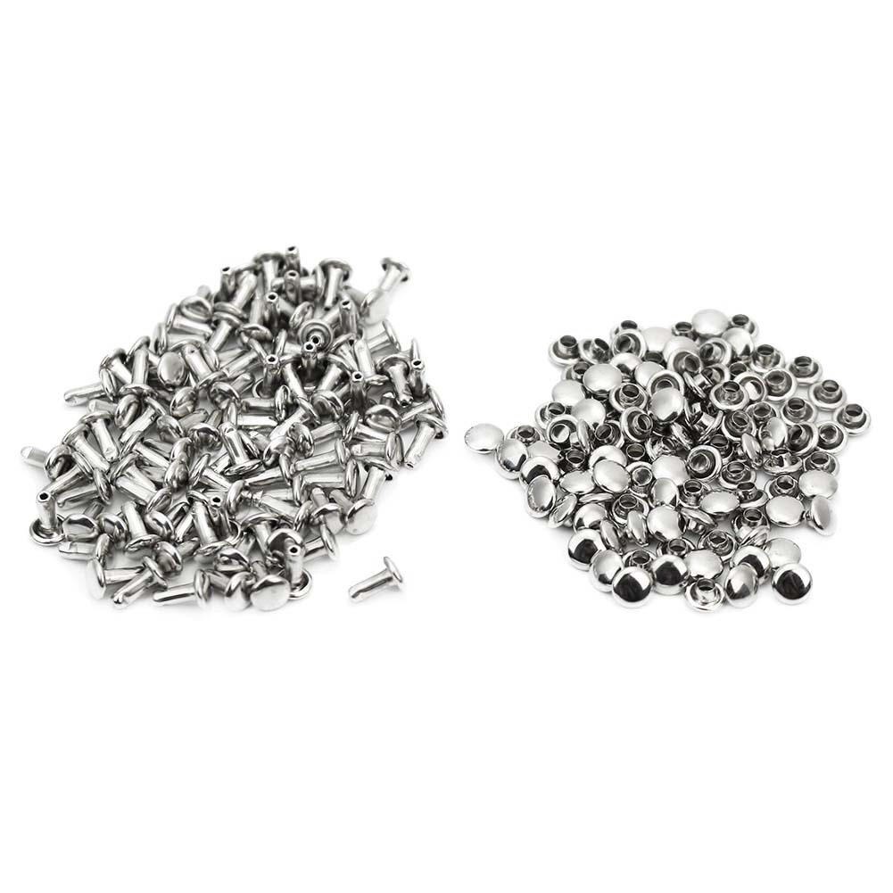 100x 6mm Round Double Cap Rivets Stud Rapid Rivets... – Grandado