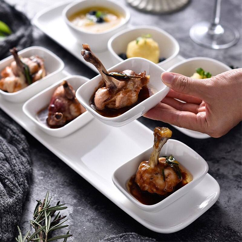 Snack Platter Plate Hotel Pot Small Sauce Dish Cer... – Grandado