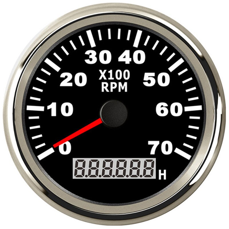 Marine 85mm Tachometer 7K RPM Round Hour Meter Gau... – Grandado