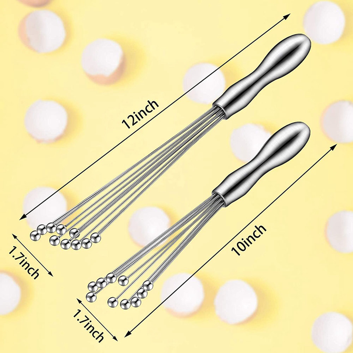 Stainless Steel Ball Whisks,Wire Egg Whisk Set wit... – Grandado