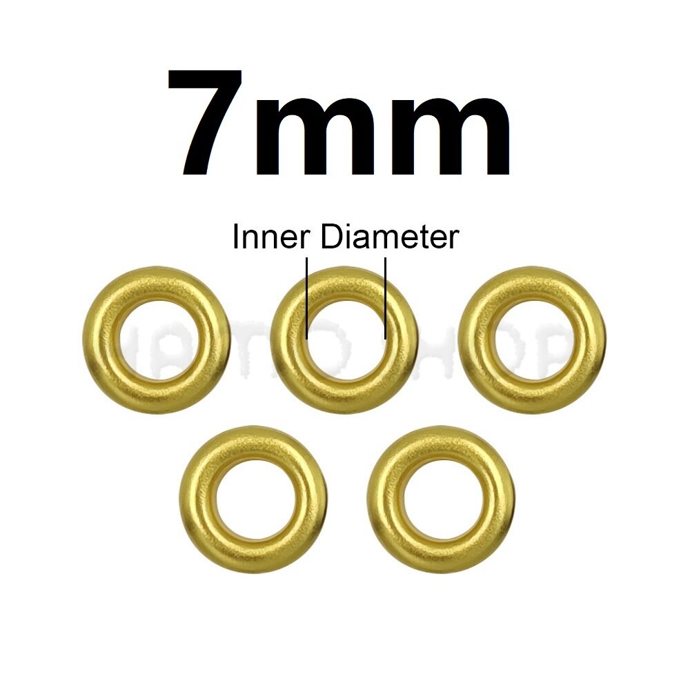 50Pcs Metal Eyelets Grommets Gold Color Hole Ring ... – Grandado