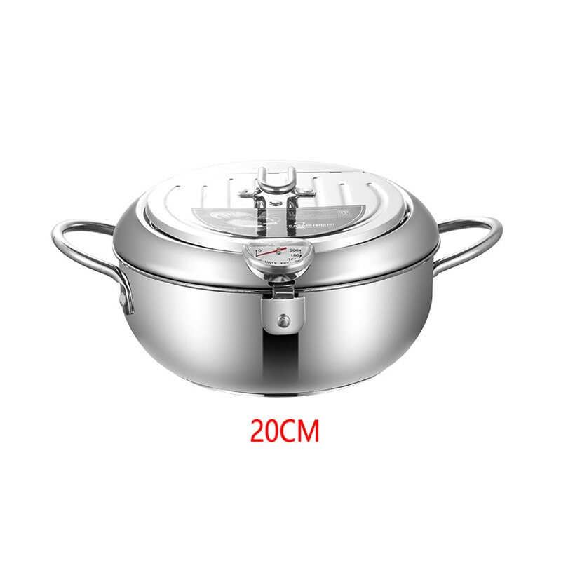 304 Stainless Steel Frying Pan Tempura Frying Pan ... – Grandado