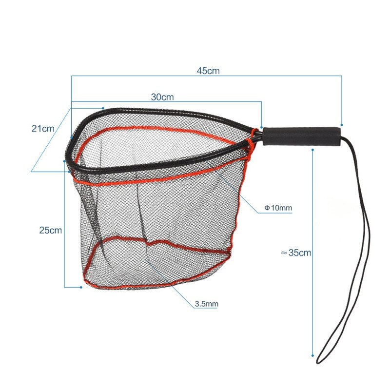 Durable 45cm Fly Fishing Net Mesh Soft Rubber Chil... – Grandado
