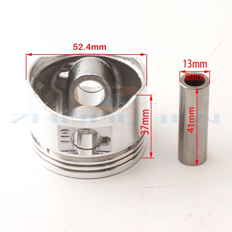 Motorcycle 52.4mm Piston 14mm Pin Piston Set For L... – Grandado