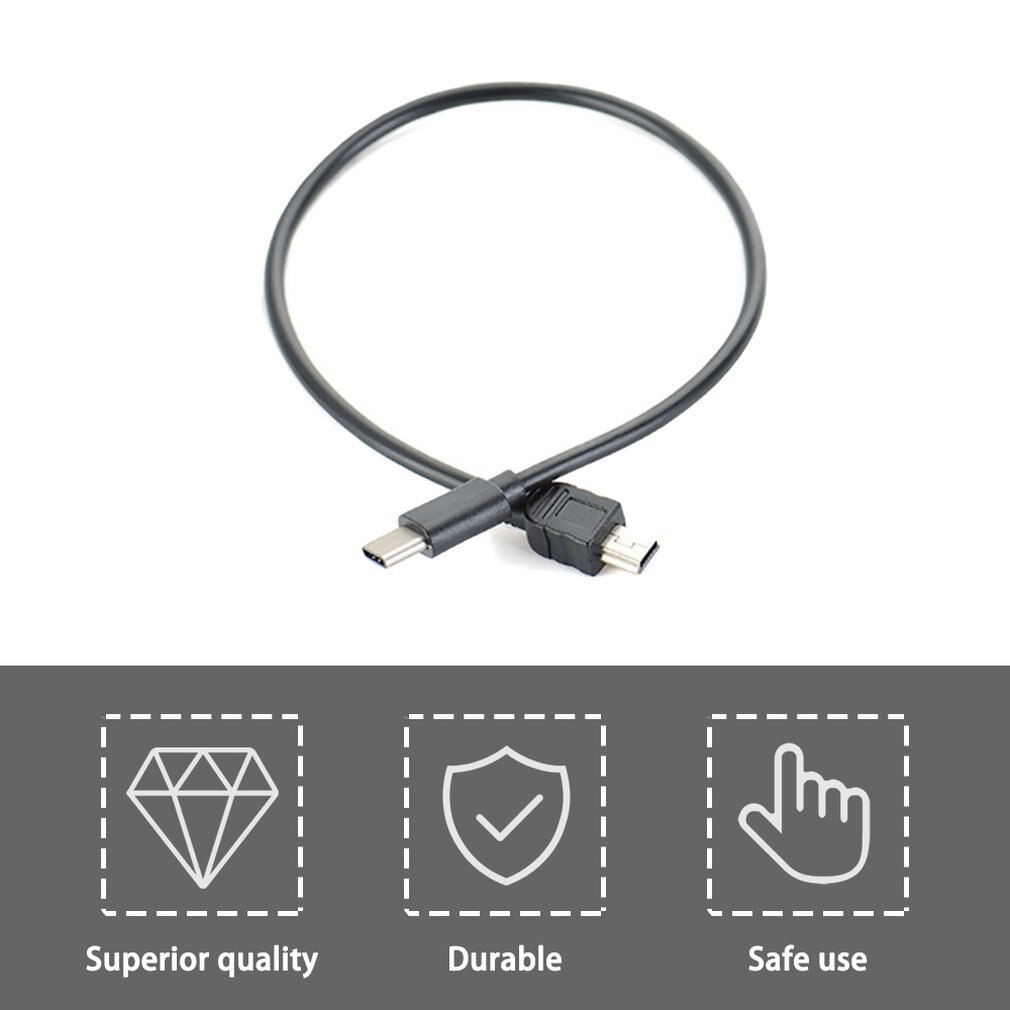 30cm Portable Size Mini Usb 5pin Male To Usb C 3 1 Vicedeal