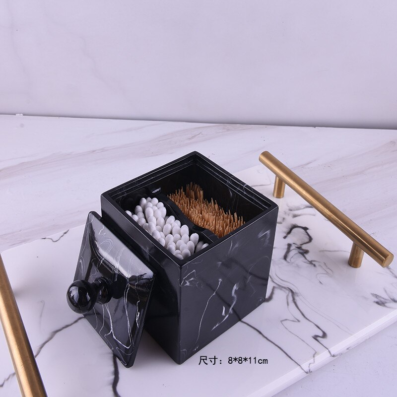 Nordic Toothpick Box Cotton Swab Box Imitation Mar... – Vicedeal