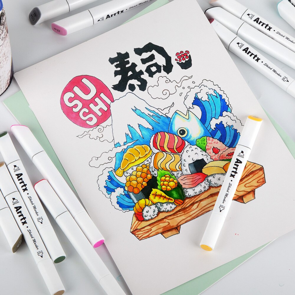 Arrtx 40/60 Colors Art Markers Set Alcohol Based I... – Vicedeal