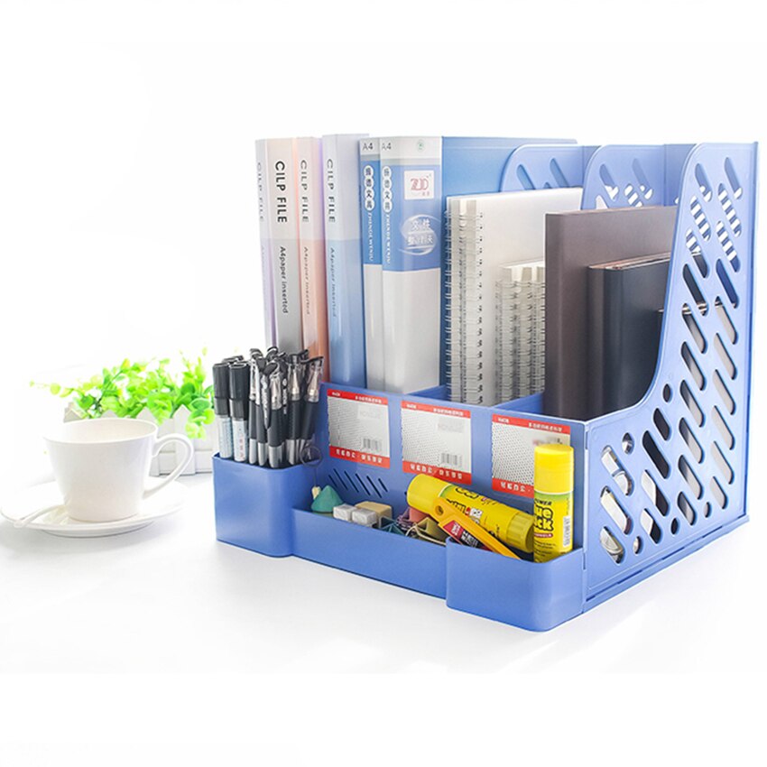 Large Capacity 4 Sections Desktop File Rack Paper ... – Vicedeal