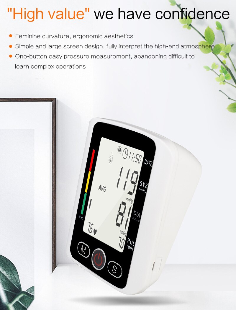Automatic Blood Pressure Monitor, Sphygmomanometer... – Grandado