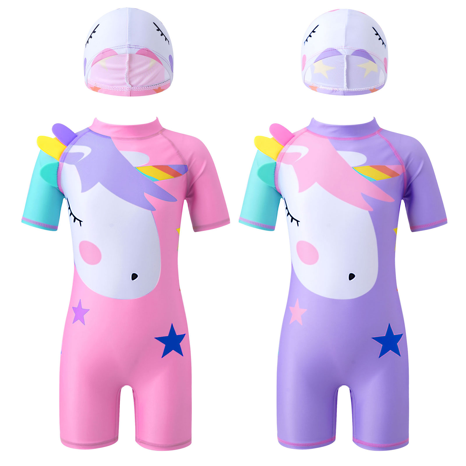 Swimwear for Kids Girls One Piece Swimsuit with Ha... – Grandado