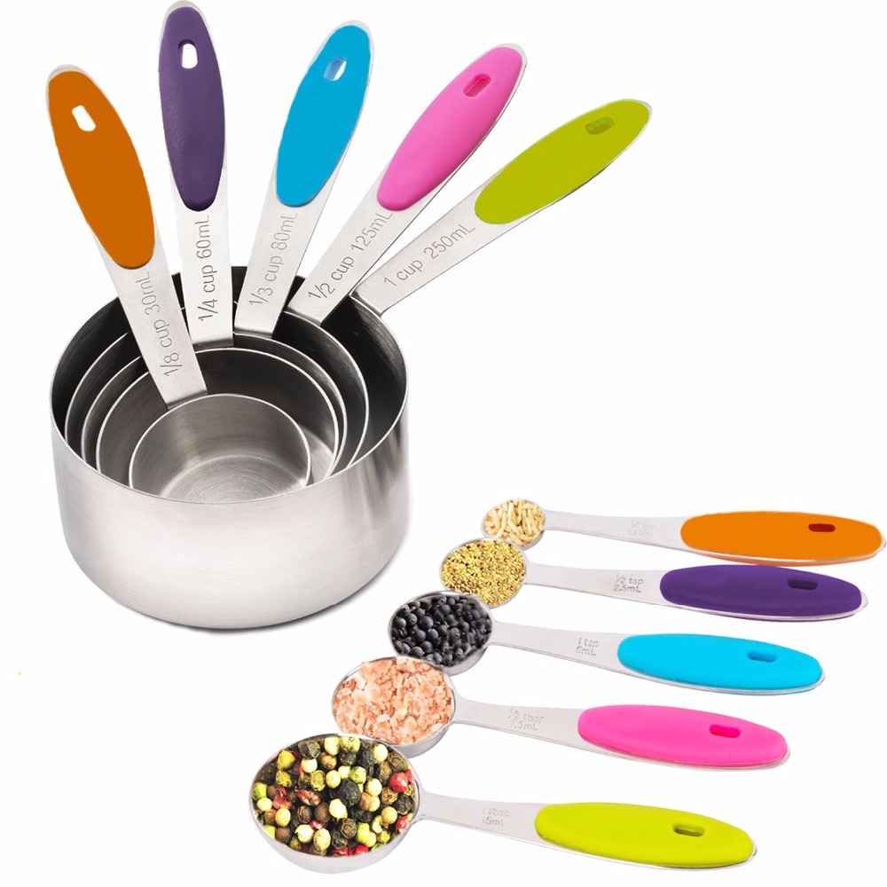 Measuring Cups and Spoons Stackable Set, 10 Pieces... – Grandado