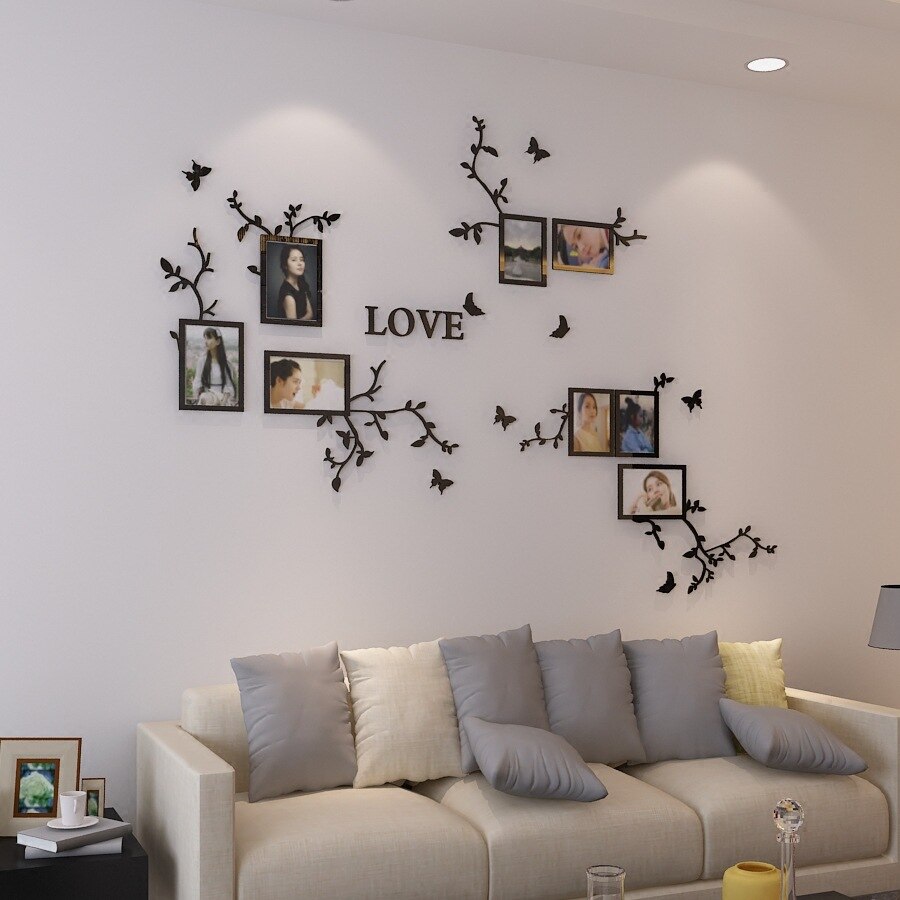 LOVE Letters 3D Acrylic Wall Stickers Photo Frames... – Vicedeal