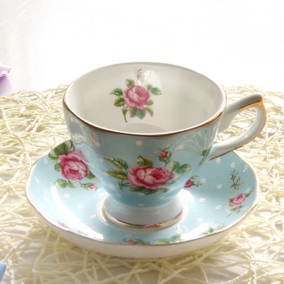 Coffee Cup Set European Bone China English Style A... – Vicedeal