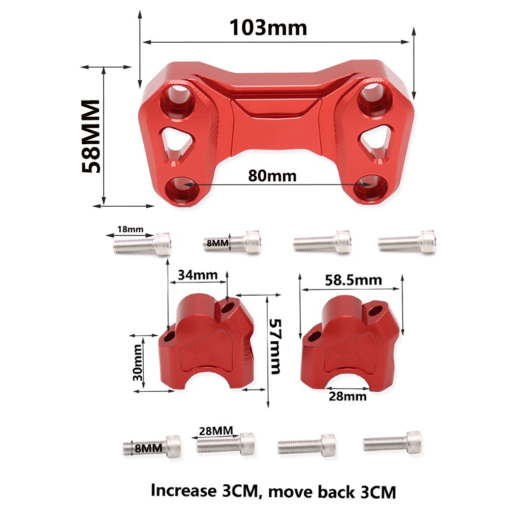Motowolf Motorcycle 28mm Handlebar Heightening Ris... – Grandado