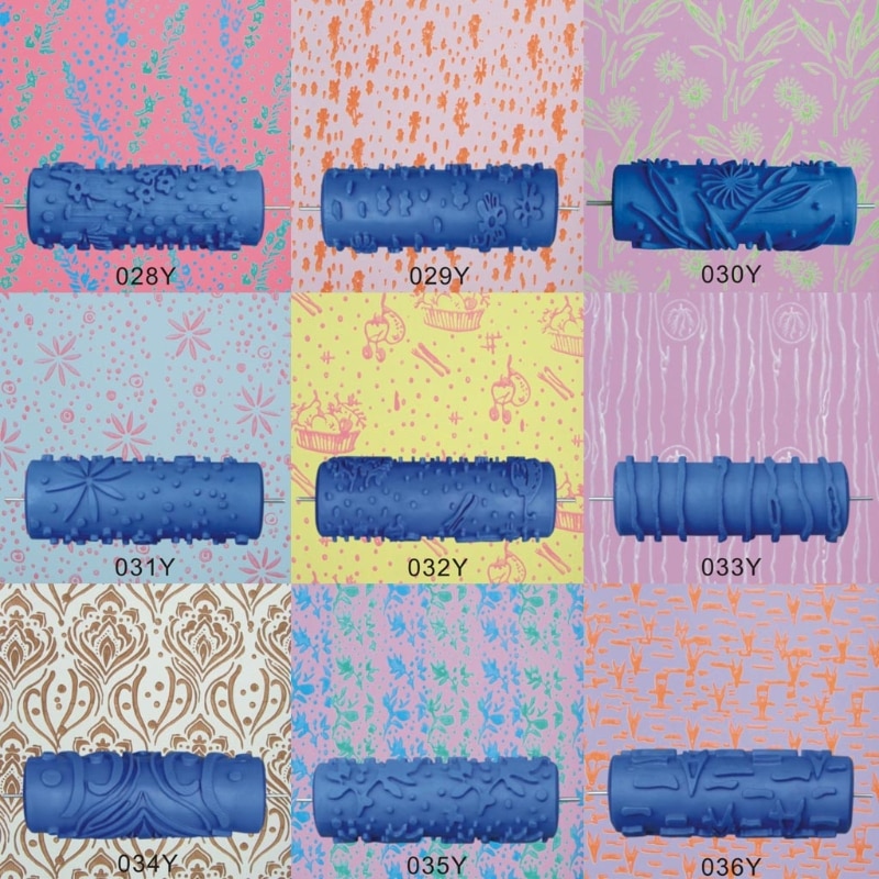 5" Embossed Paint Roller Sleeve Wall Texture Stenc... – Grandado