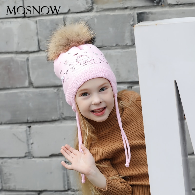 Gorros con lazo rosa para niña, gorros de Otoño de... – Grandado