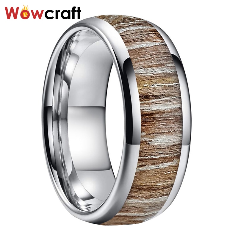3 Kleuren Heren Tungsten Hout Ring 8Mm Wedding Ban... – Vicedeal