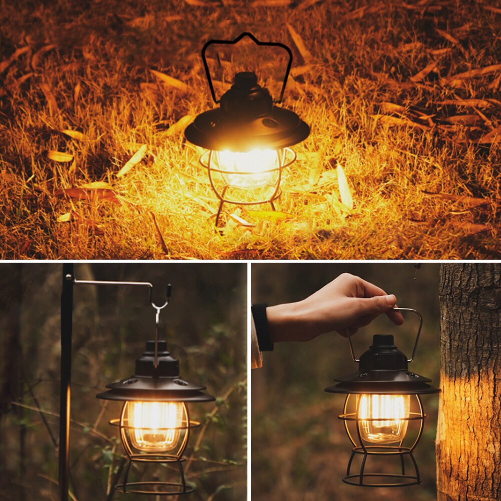 Retro Camping Lantaarn Lamp Zaklamp Waterdicht Tui... – Vicedeal
