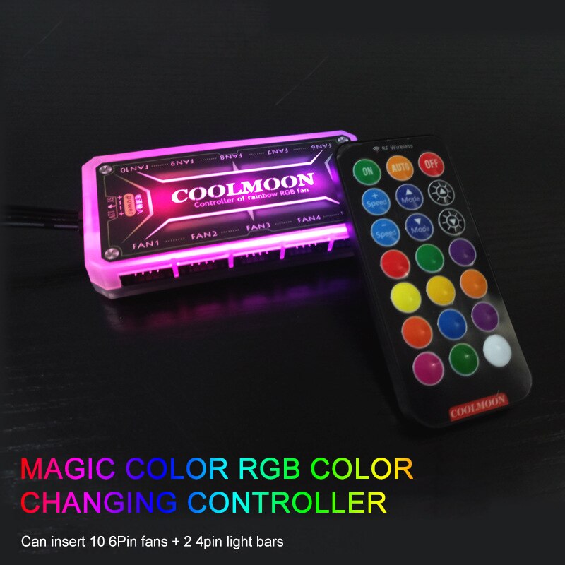 COOLMOON RGB Fan Controller Luminous Color Changin... – Grandado