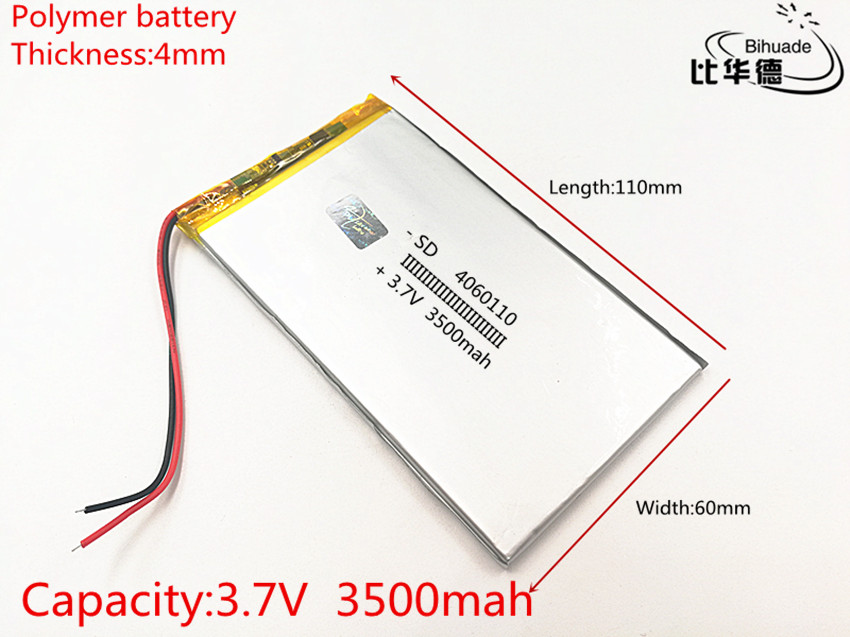 3.7V 3500mAh 4060110 Lithium Polymer Li-Po li ion ... – Grandado