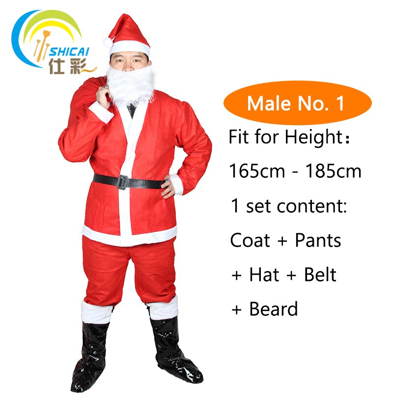 adult men's santa costume Christmas show dress up ... – Vicedeal