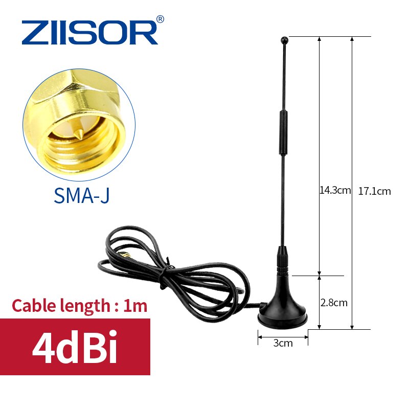 433MHz Sucker Magnetic Base Antenna 3.5dBi SMA Mal... – Vicedeal