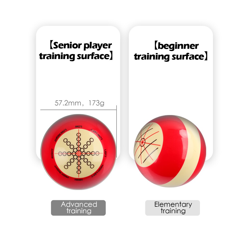 Billiard Pool Ball 52.5/57.2/61.5mm Red 6 Dot Spot... – Grandado