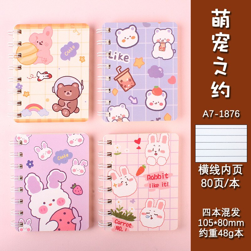 A7 Kawaii Animal Winding Notebooks Bear Rabbit Min... – Vicedeal